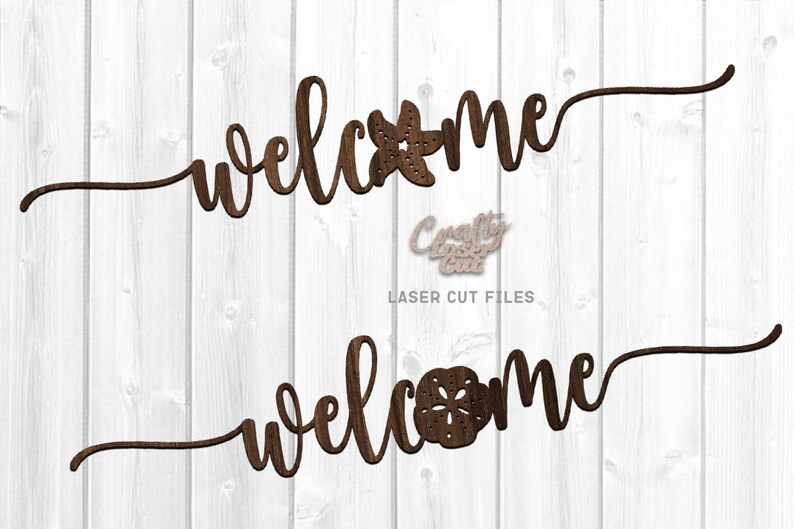 Welcome Beach Sign SVG Bundle - Glowforge Files - Welcome Sign Laser ...
