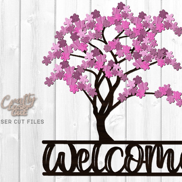Laser Cut Cherry Blossom Tree Svg - Etsy