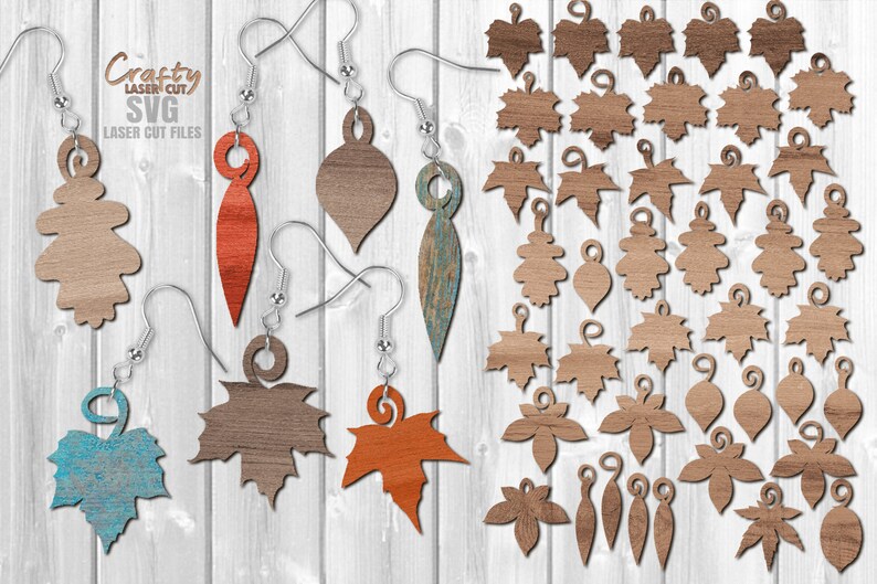 Fall Earring SVG Bundle Laser Cut Files Leaf Earrings SVG - Etsy