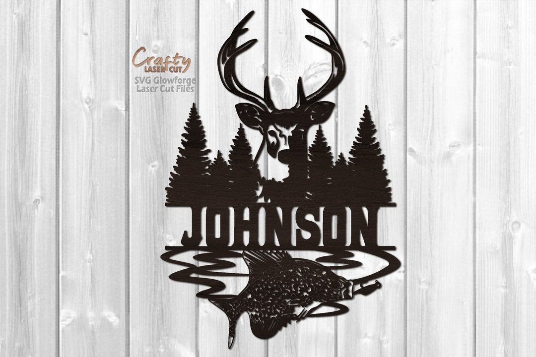 Buck Door Hanger SVG Laser Cut Files Buck SVG Deer Svg Crappie SVG ...