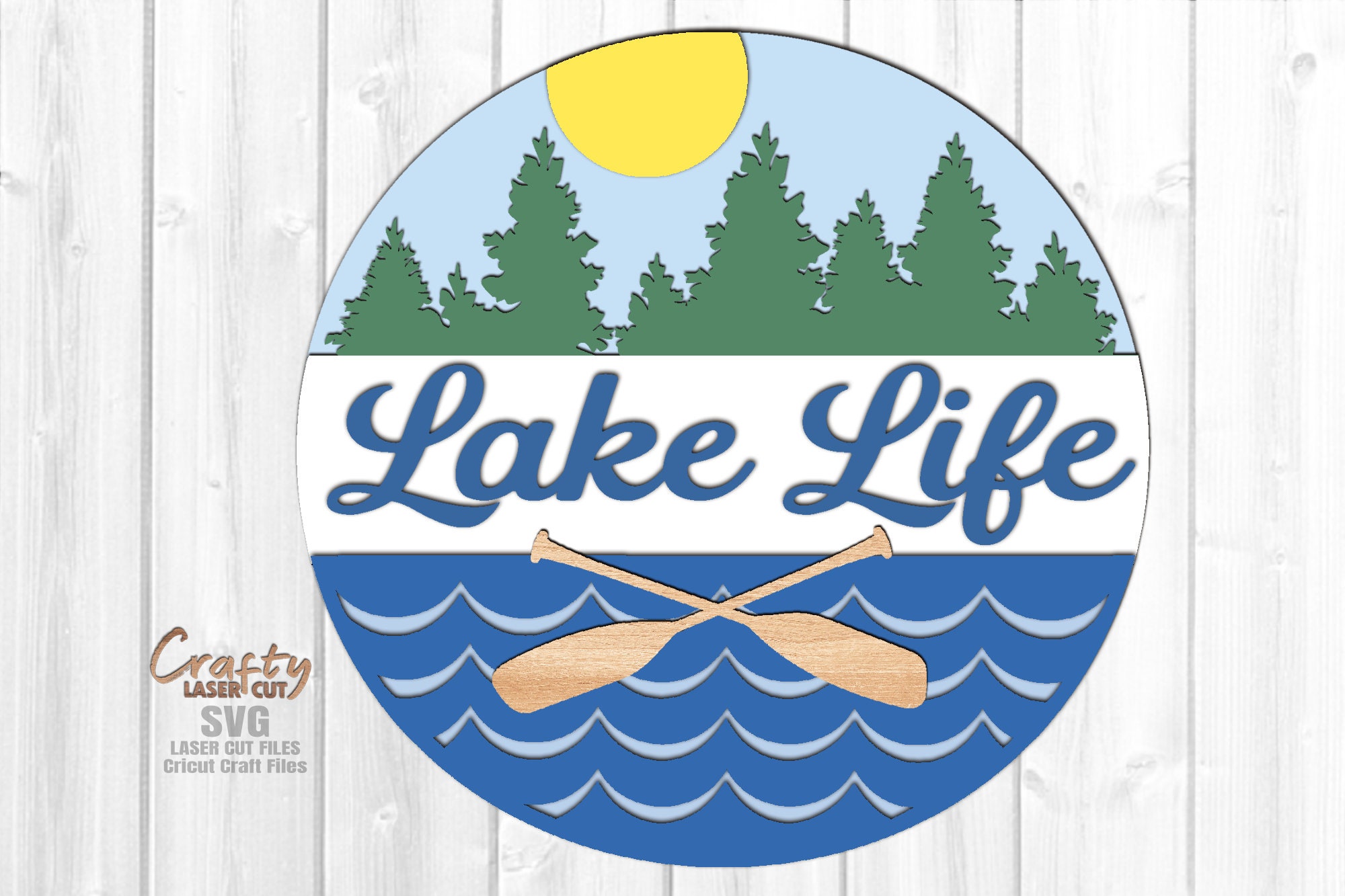 Laser Cut Files Sailboat Lake Life Sign SVG Adventure Trees Dragonfly ...