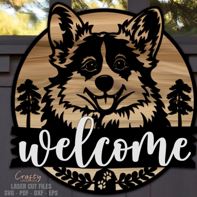 Door Hanger Corgi - Etsy