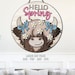 Spring Highland Cow Door Hanger SVG Hello Spring Svg Laser Cut Files ...