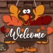 Thanksgiving Door Hanger SVG Turkey Welcome Sign SVG, Laser Cut Files ...