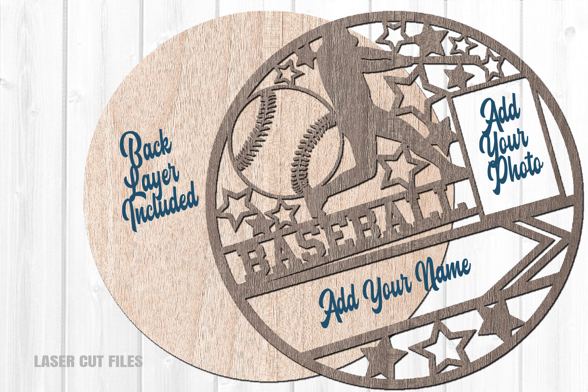 Monogram Baseball SVG Laser Cut Files Baseball Sign SVG - Etsy