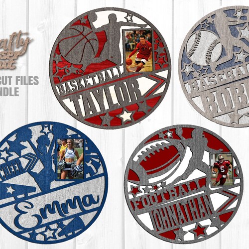 Monogram Sports SVG Bundle Baseball Basketball Football | Etsy