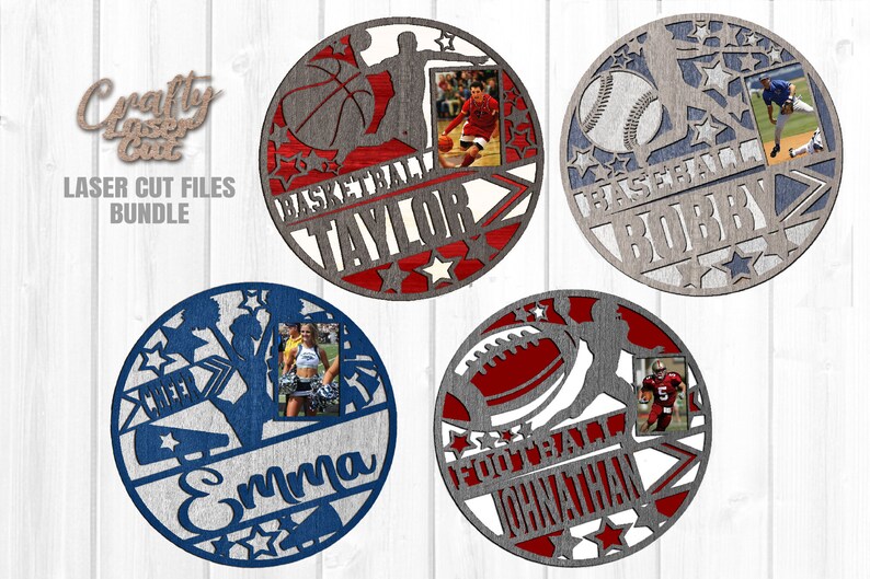 Monogram Sports SVG Bundle Baseball Basketball Football | Etsy