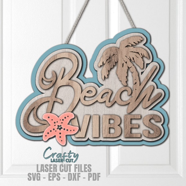 Laser Cut Files Beach Scene - Etsy