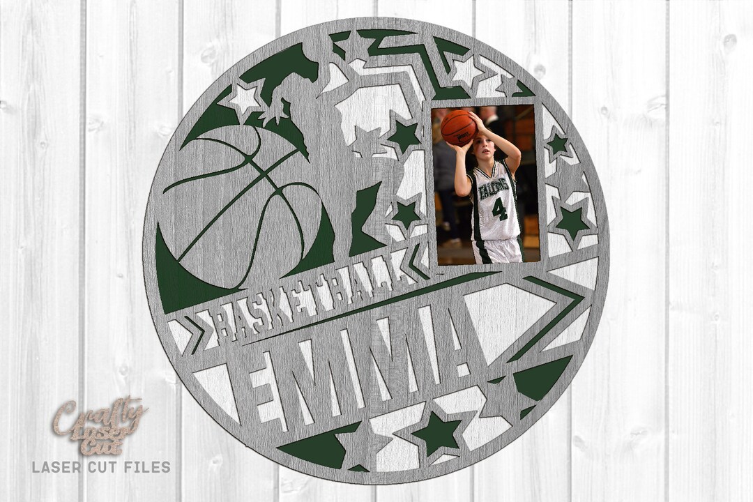 Girls Basketball Sign SVG - Glowforge Laser Cut Files - Monogram ...