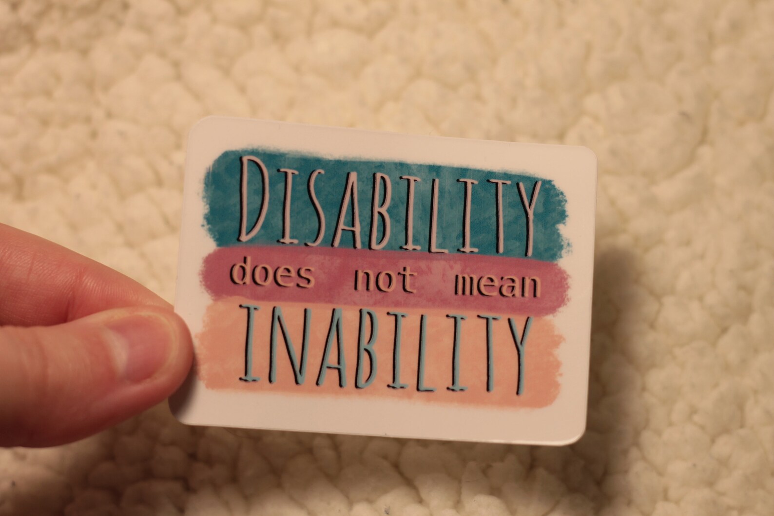 Disability Does Not Mean Inability Sticker Disability | Etsy