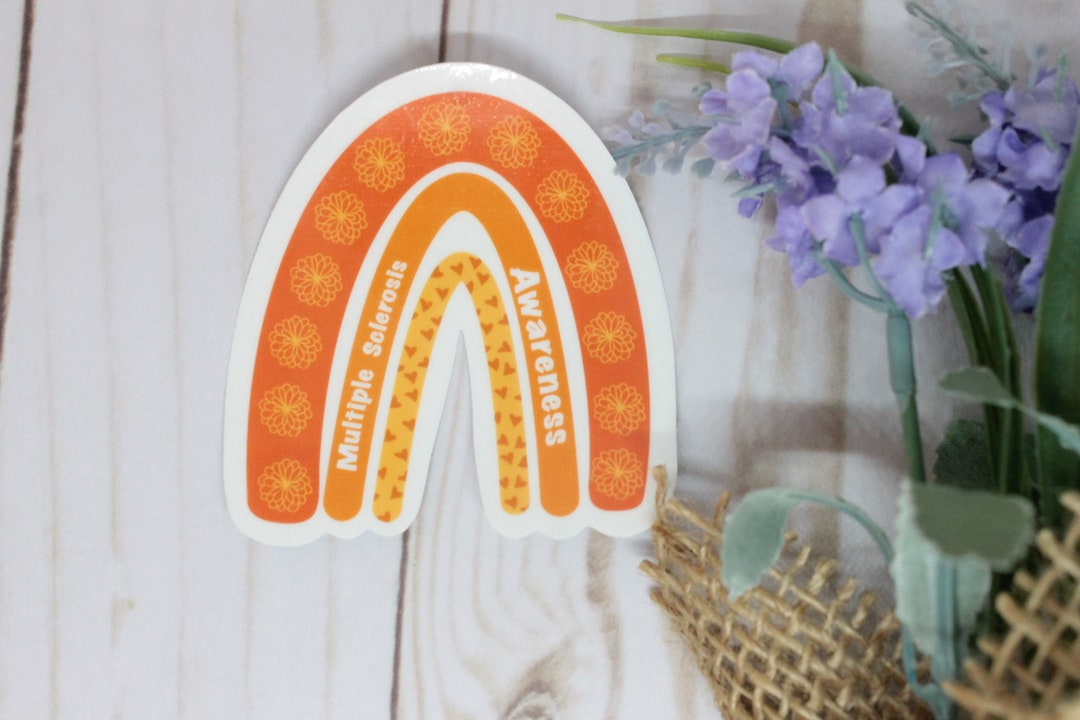 Multiple Sclerosis Rainbow Sticker, Multiple Sclerosis Awareness ...