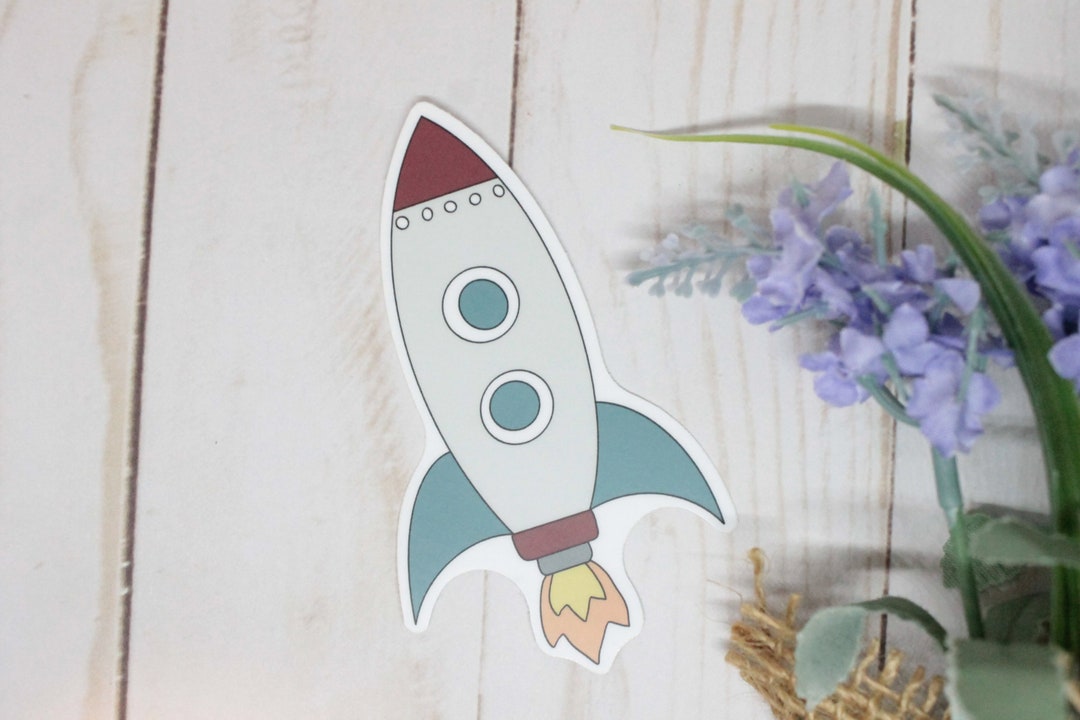 Rocket Sticker, Astronaut Sticker, Space Sticker, Rocket Decal ...