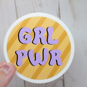 GRL PWR Sticker, Girl Power Sticker, Girl Power, Feminist Sticker ...