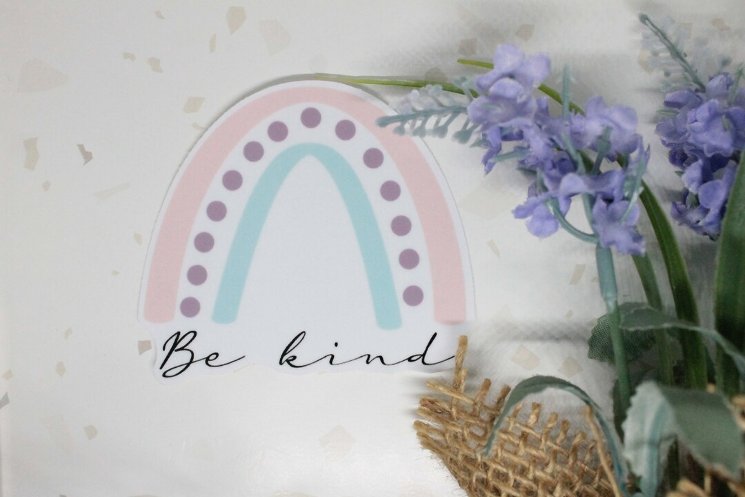 Be Kind Rainbow Sticker, Bright Rainbow, Be Kind Sticker, Rainbow Gifts ...