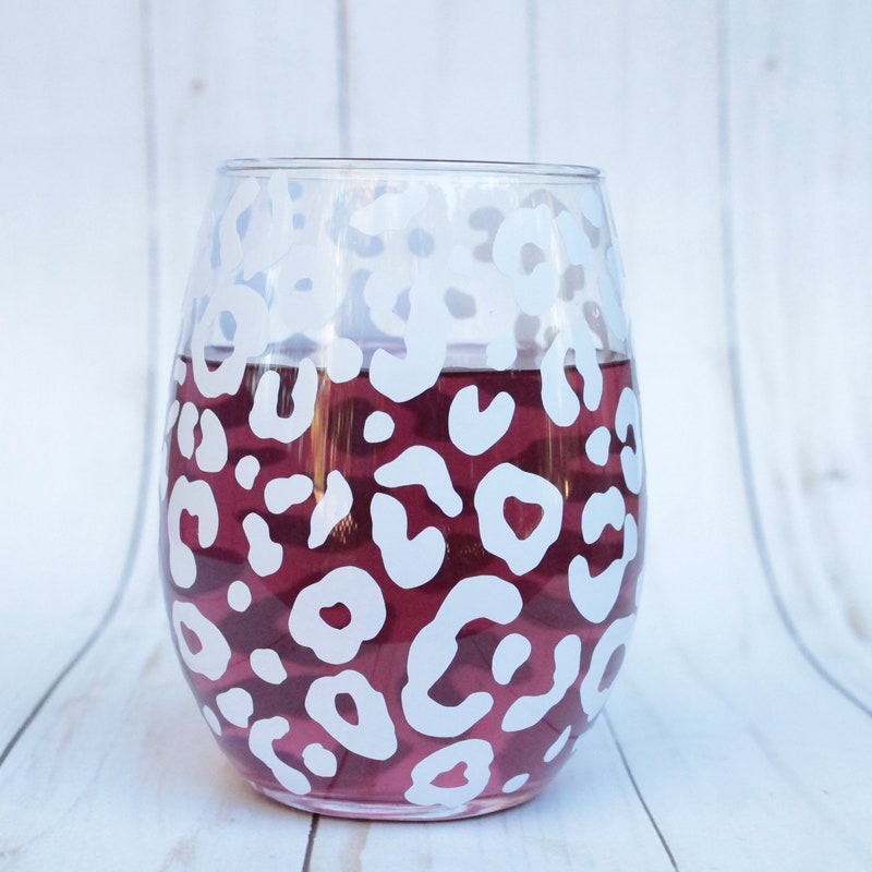Cheetah Print Wine Glass - Etsy
