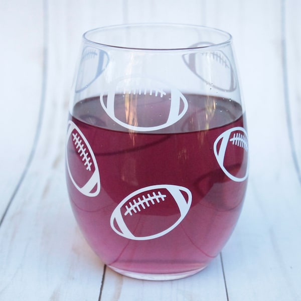 Football Wine Glass - Etsy