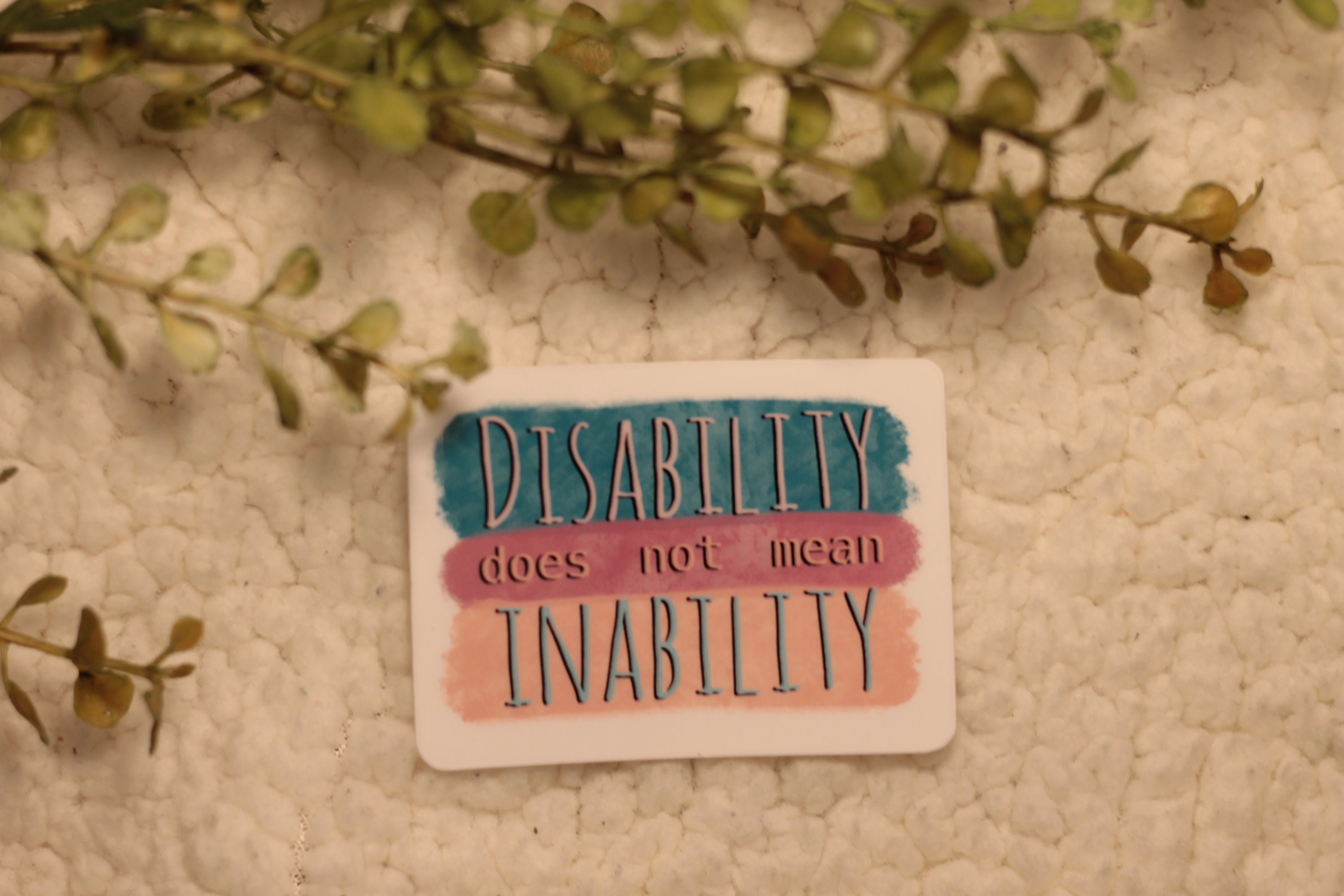 Disability Does Not Mean Inability Sticker Disability | Etsy