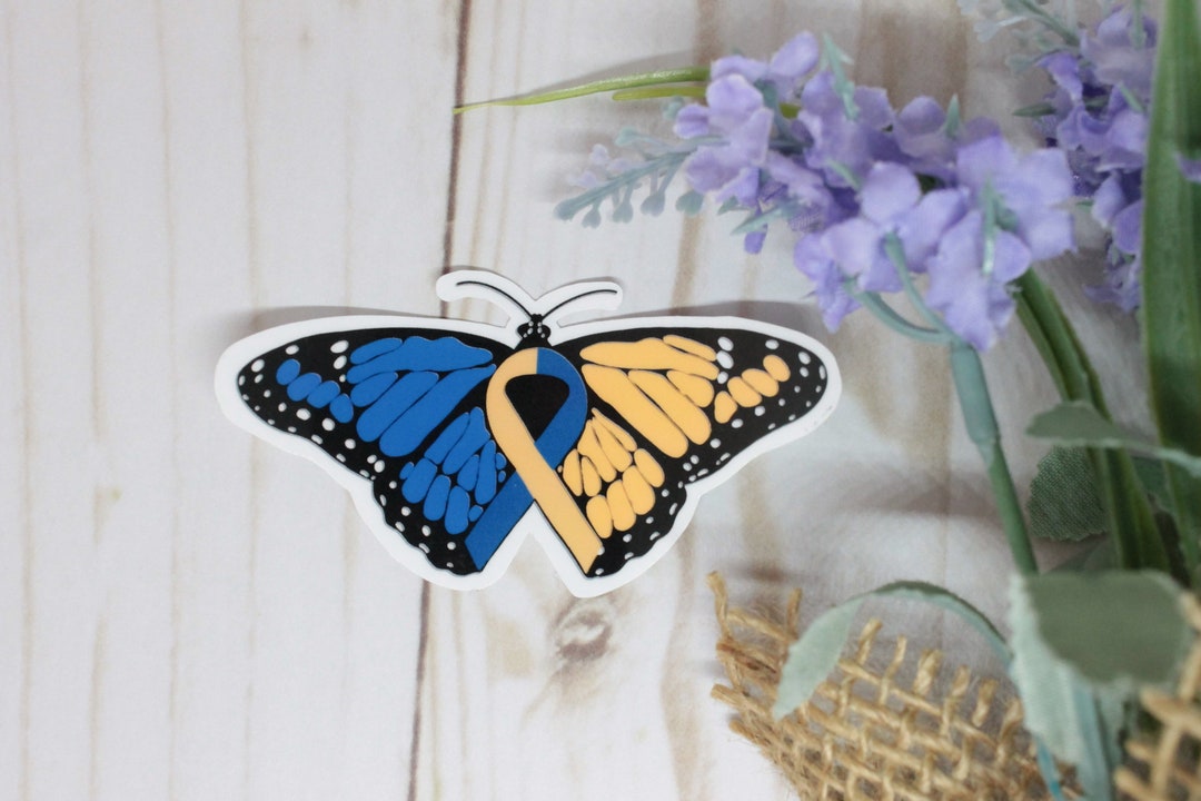 Down Syndrome Ribbon, Down Syndrome Butterfly Ribbon, DS Butterfly, DS ...