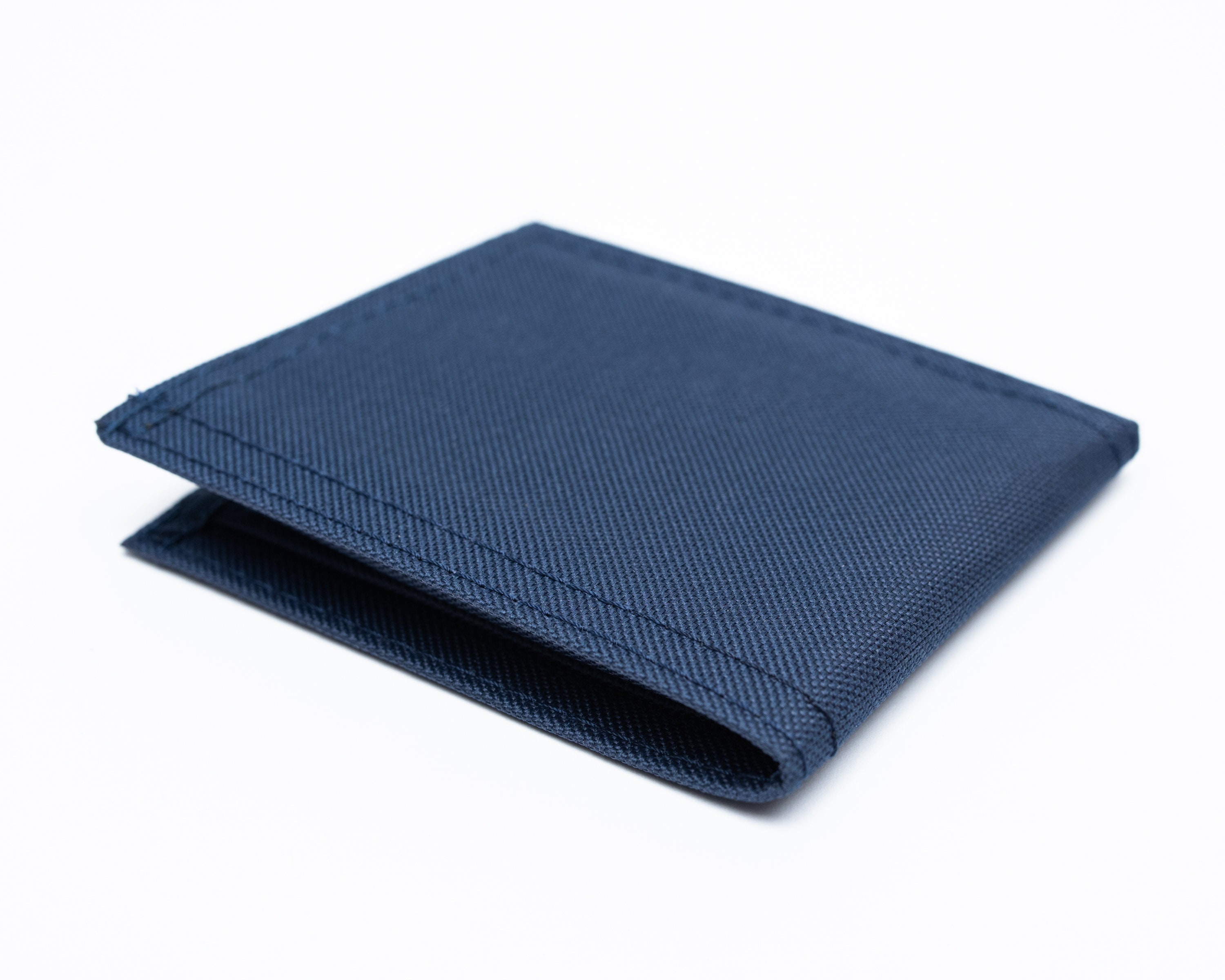 Men's Navy Blue Waterproof Canvas Bi-fold Wallet, Sweat Resistant Men's ...