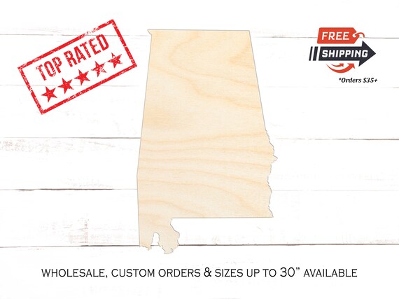 Alabama Wood Cutout State of Alabama Crafting Blanks - Etsy