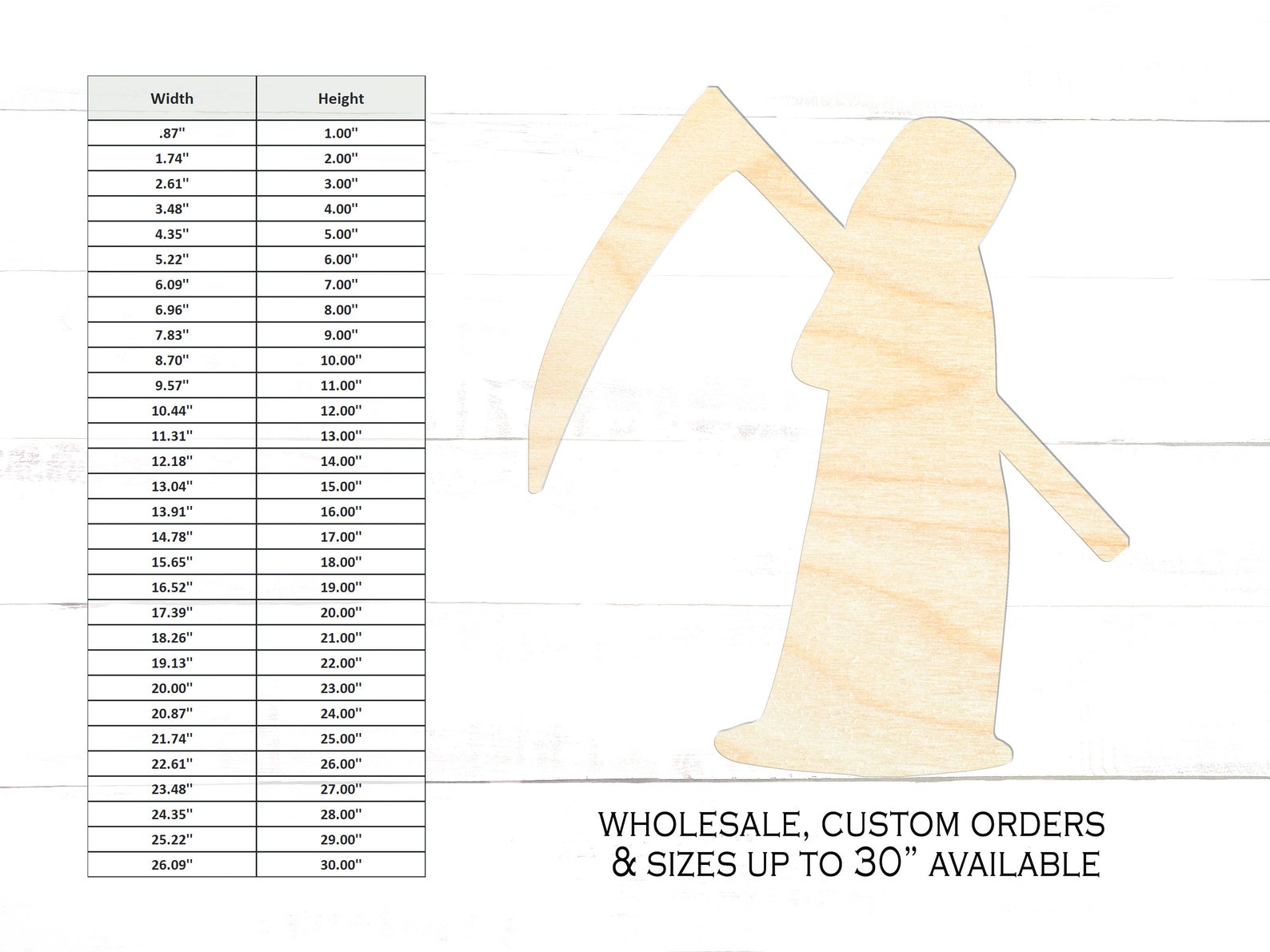 Grim Reaper Cutout Halloween Grim Reaper Crafting Blanks - Etsy