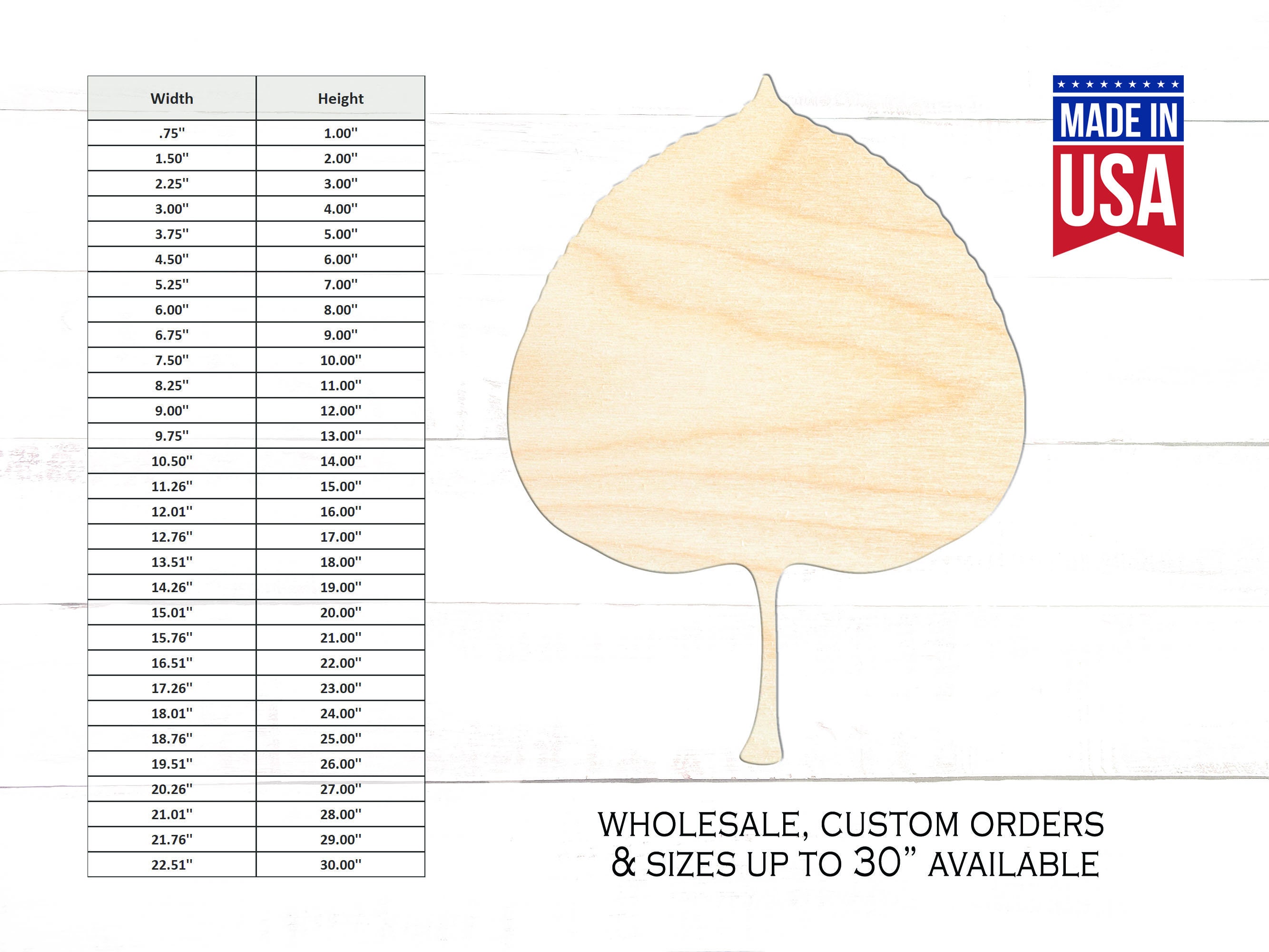 Aspen Tree Leaf Wood Cutout Aspen Leaf Crafting Blanks - Etsy