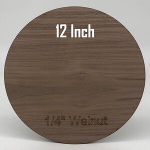 Pack of 12" Circles | Round Wooden Blanks | Walnut Plywood 1/4" | 6mm ...