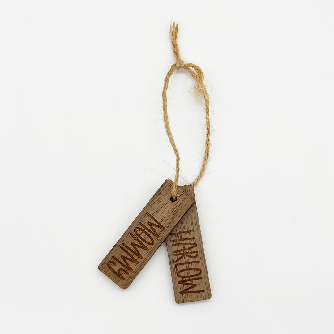 Christmas Gift Tags With Name Engraved, Stocking Name Tags, Custom ...