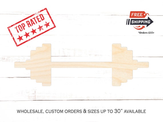 Barbell Weights Wood Cutout Barbell Weight Crafting Blanks - Etsy