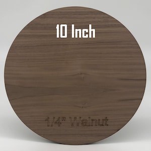 Pack of 10" Circles | Round Wooden Blanks | Walnut Plywood 1/4" | 6mm ...