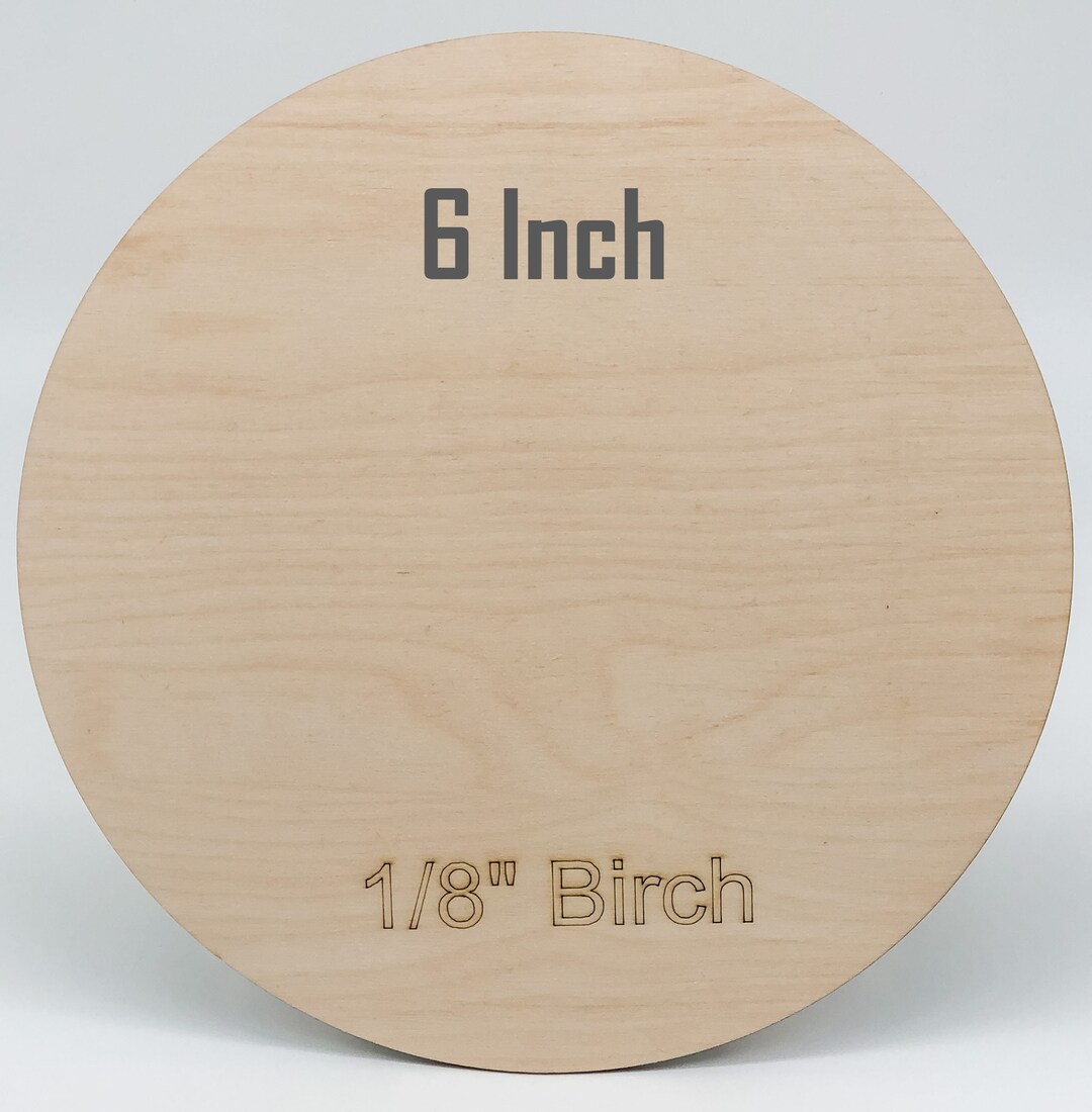 Pack of 6" Circles | Round Wooden Blanks | Birch Plywood 1/8" | 3mm ...