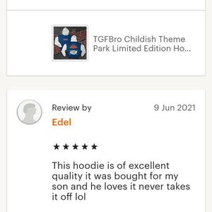 Tgfbro Childish Theme Park Limited Edition Hoodie TGF Bro - Etsy UK