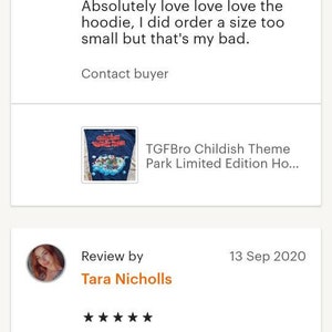 Tgfbro Childish Theme Park Limited Edition Hoodie TGF Bro - Etsy UK