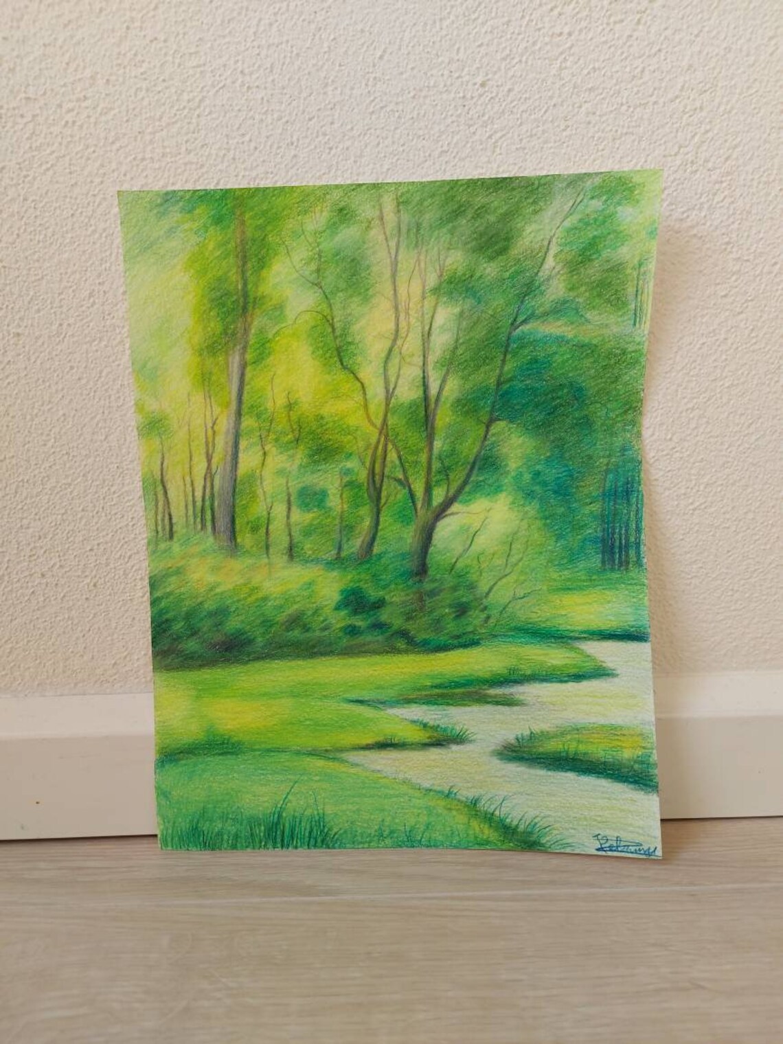 Colored Pencil Drawing Pencil Art Traditional Art Nature - Etsy