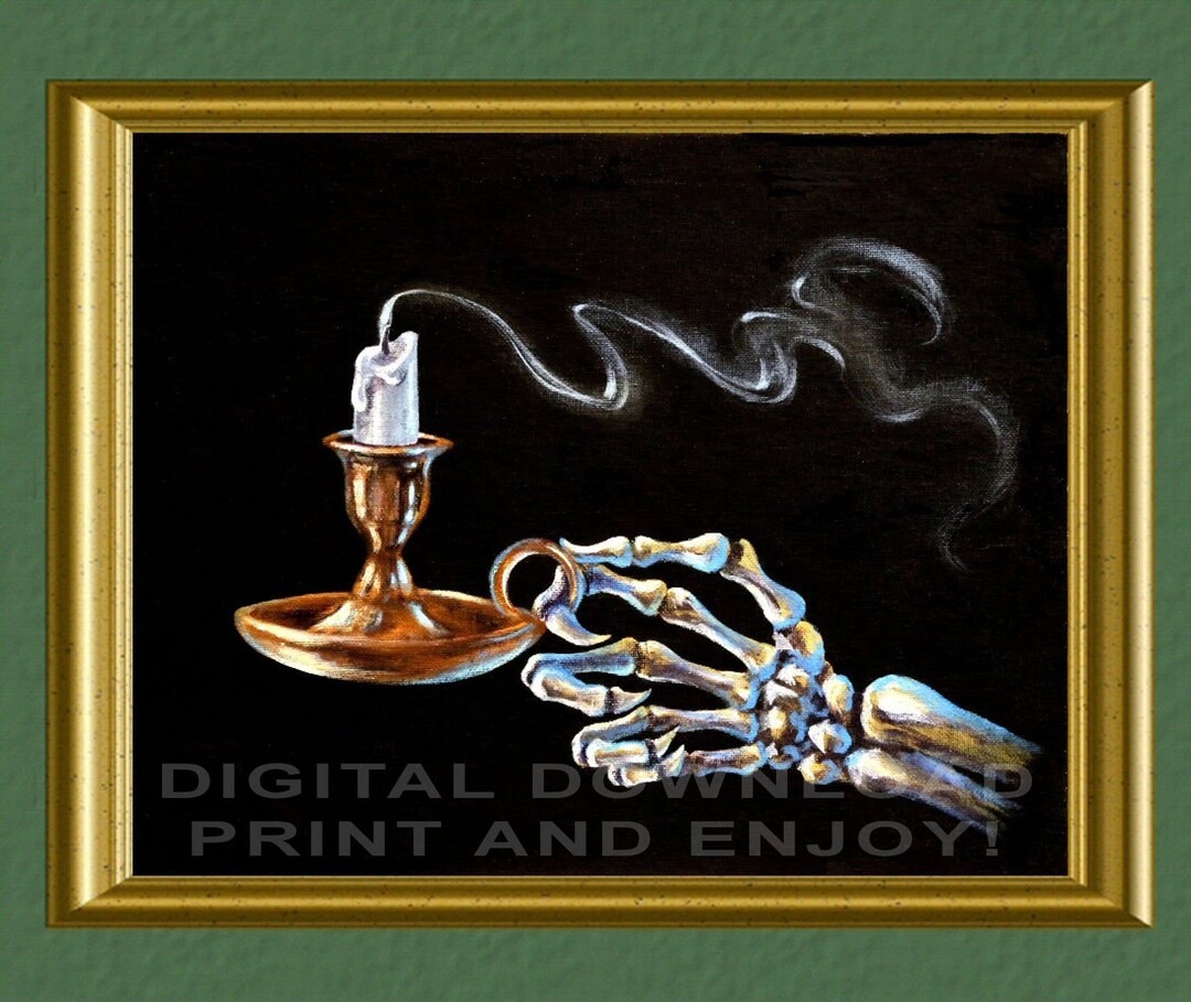 Snuffed Candle - Printable Wall Art, Original Artwork, Instant Download ...