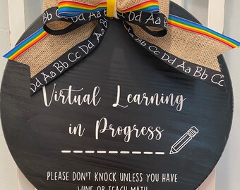 E Learning Sign Virtual School Sign Homeschool Internet School Distance ...