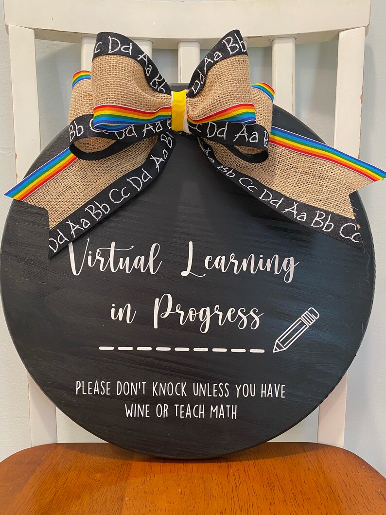 Handmade Virtual Learning Sign - Etsy