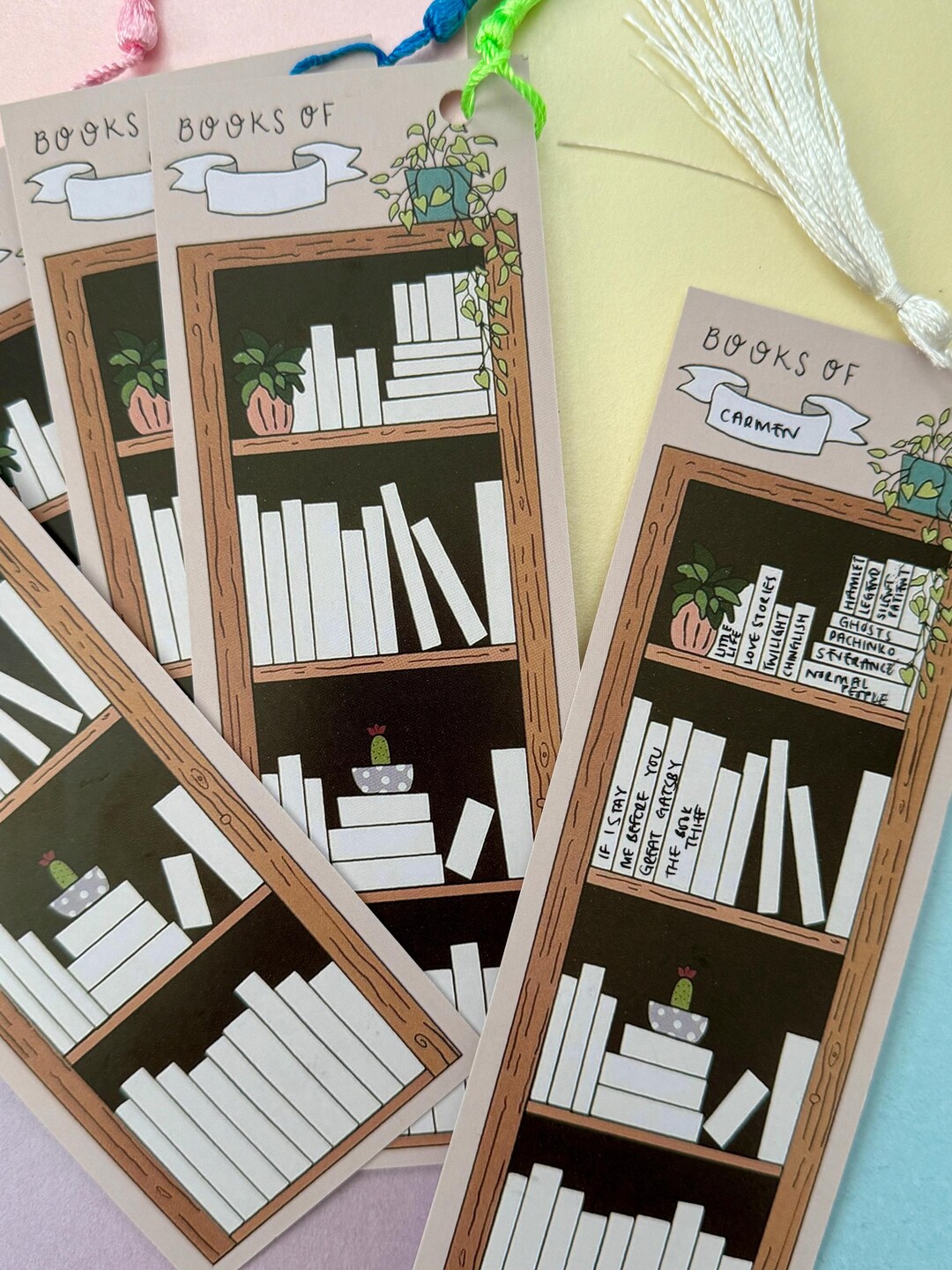 Personalised Bookshelf Tracker Bookcase Reading,readers Gift,gifts for ...