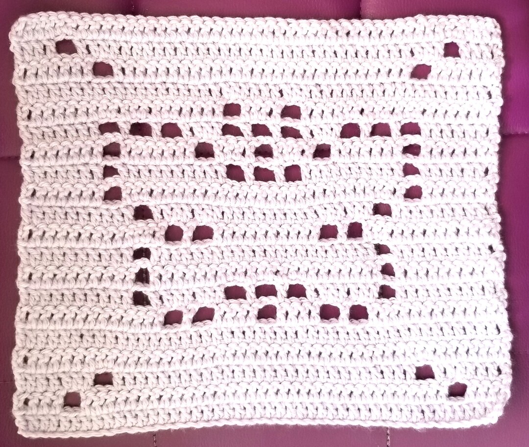 CROCHET PATTERN: Bonus "butterfly" Filet Crochet Square - Etsy