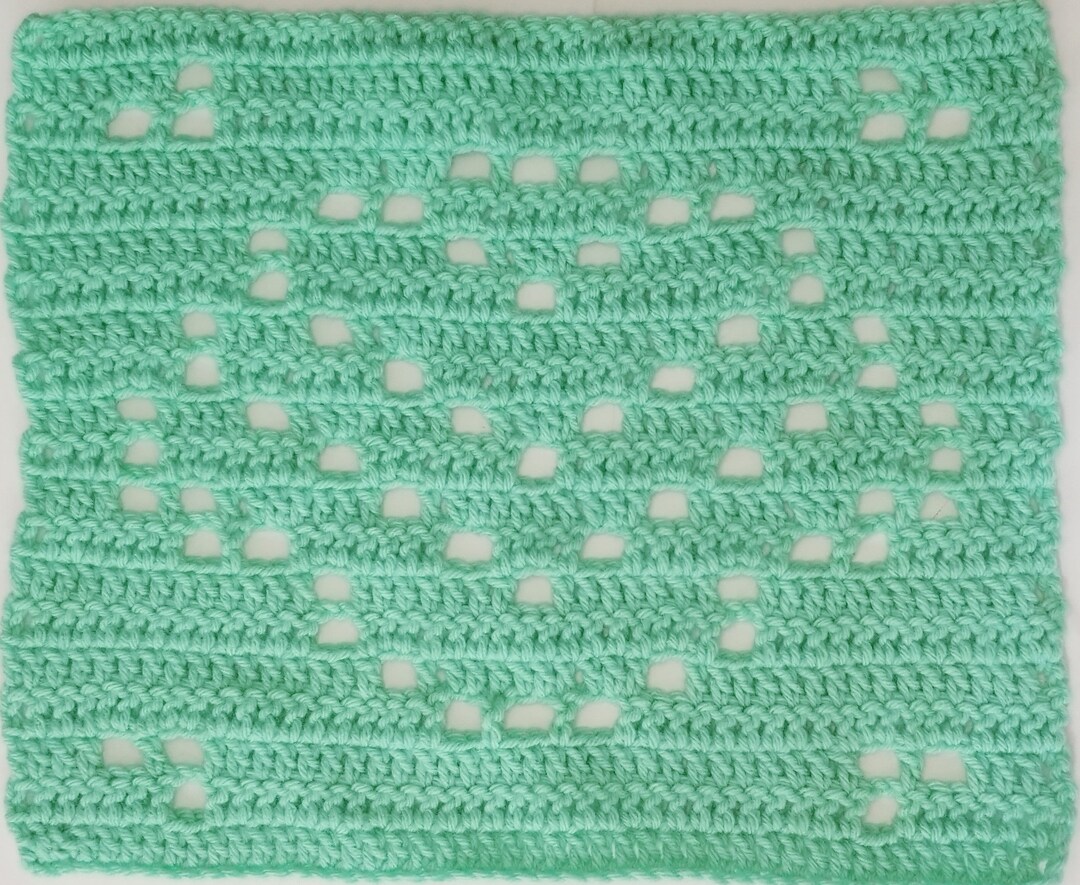 CROCHET PATTERN: Bonus "seashell" Filet Crochet Square - Etsy