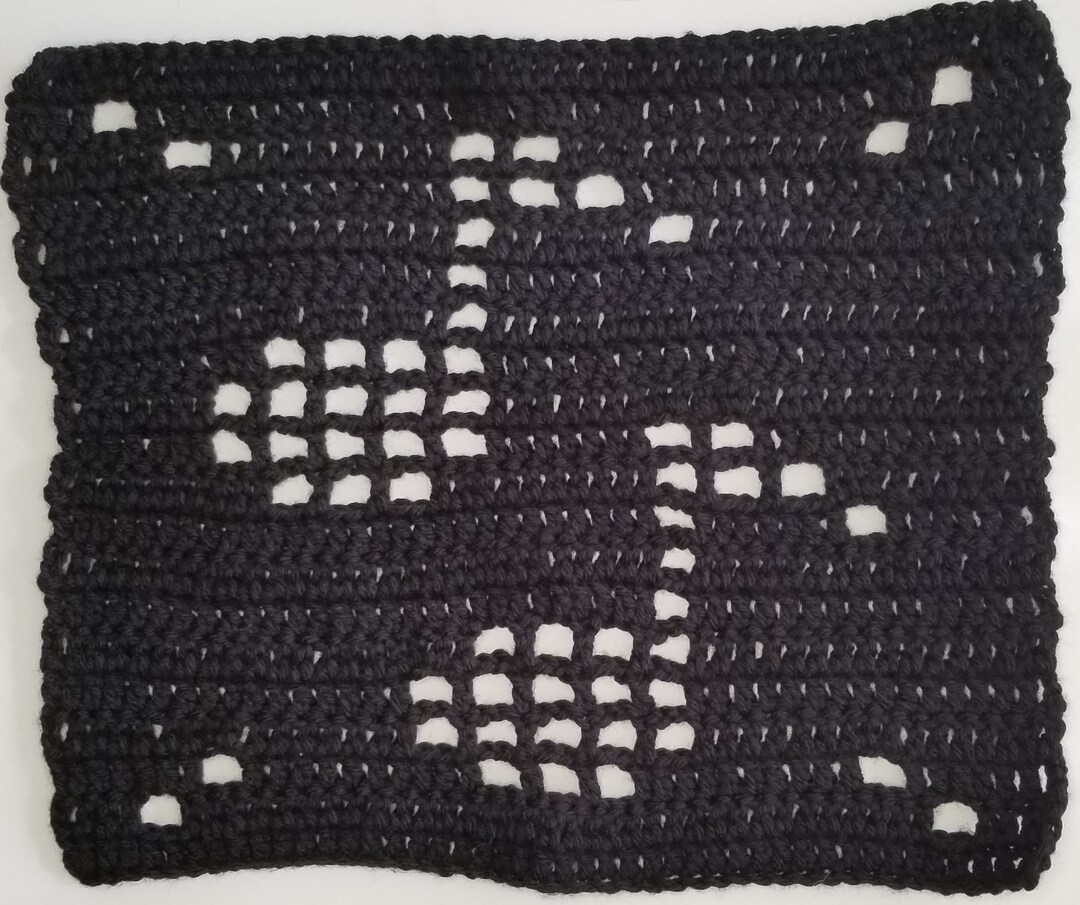 CROCHET PATTERN: Bonus "music Notes" Filet Crochet Square - Etsy