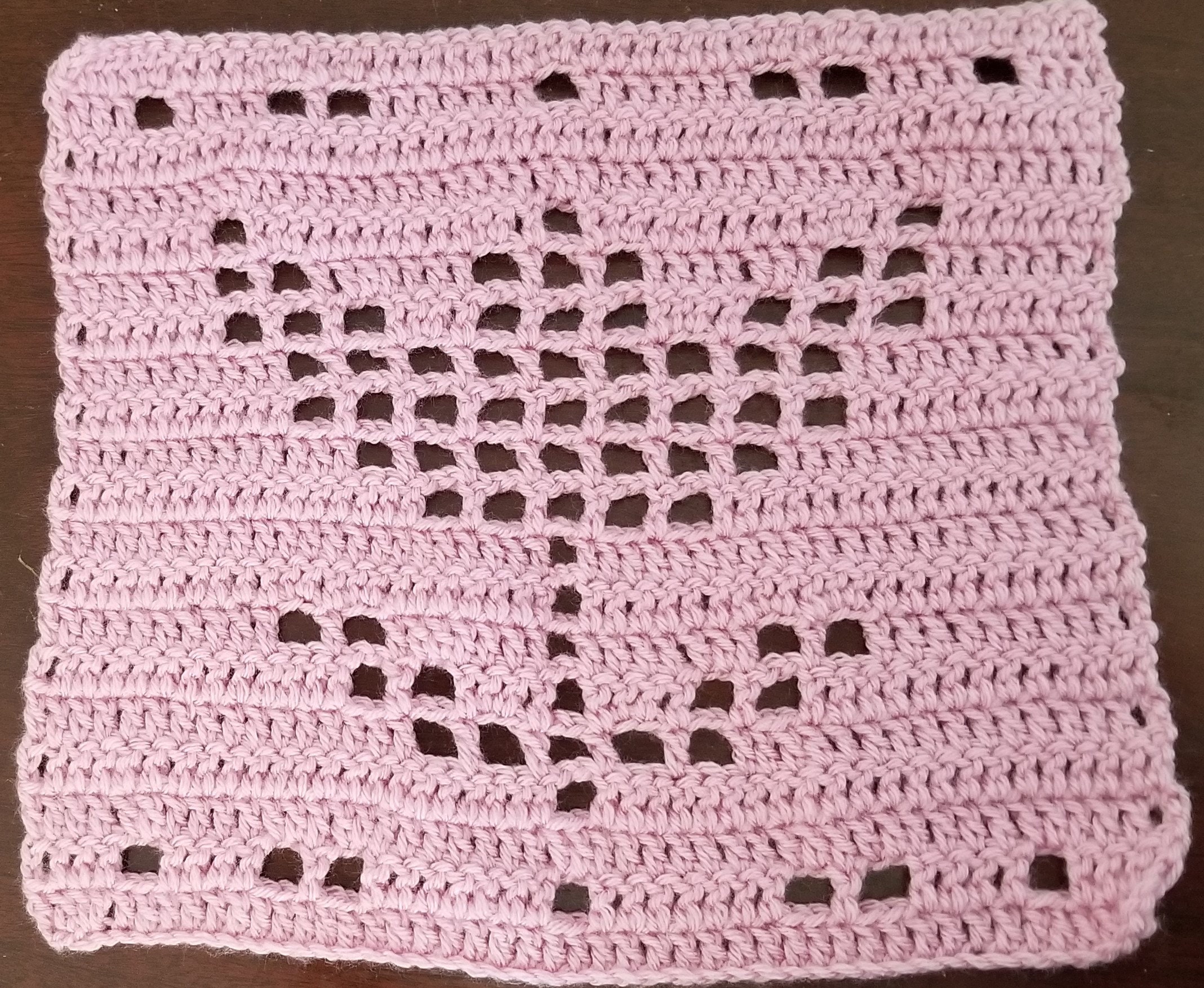 CROCHET PATTERN: Bonus "tulip" Filet Crochet Square - Etsy