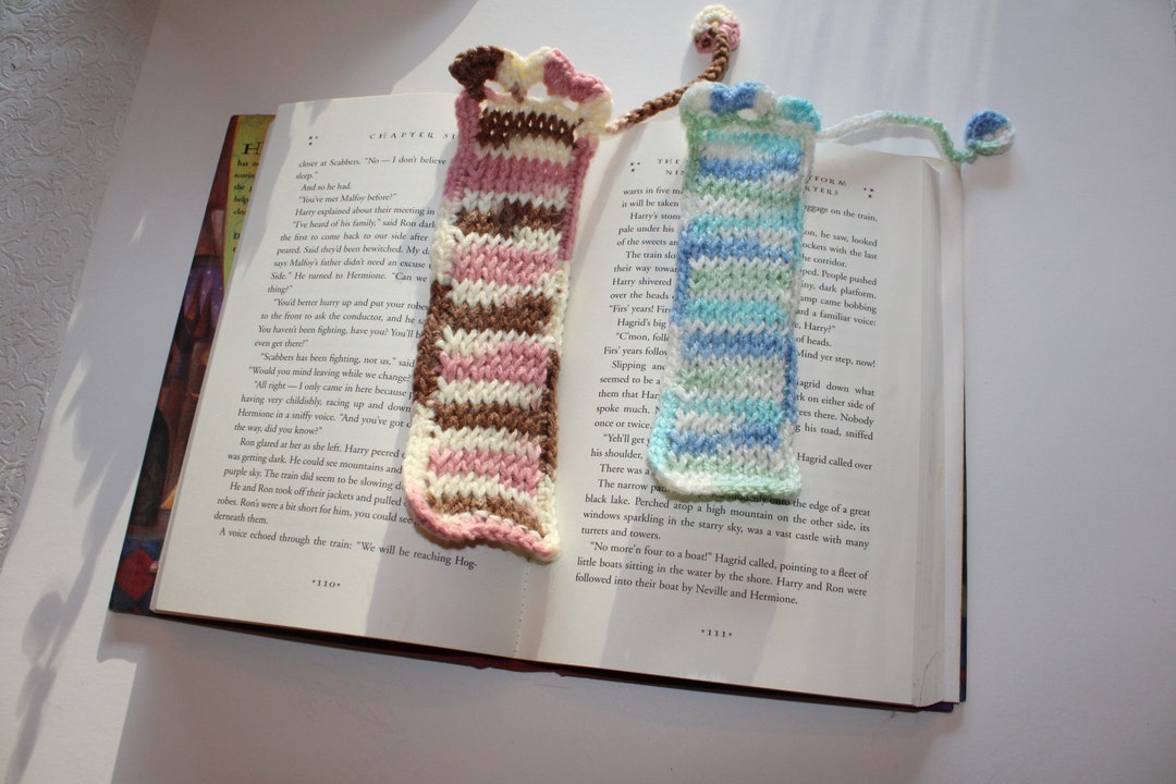 Simple Knit Bookmark Handmade Bookmark - Etsy