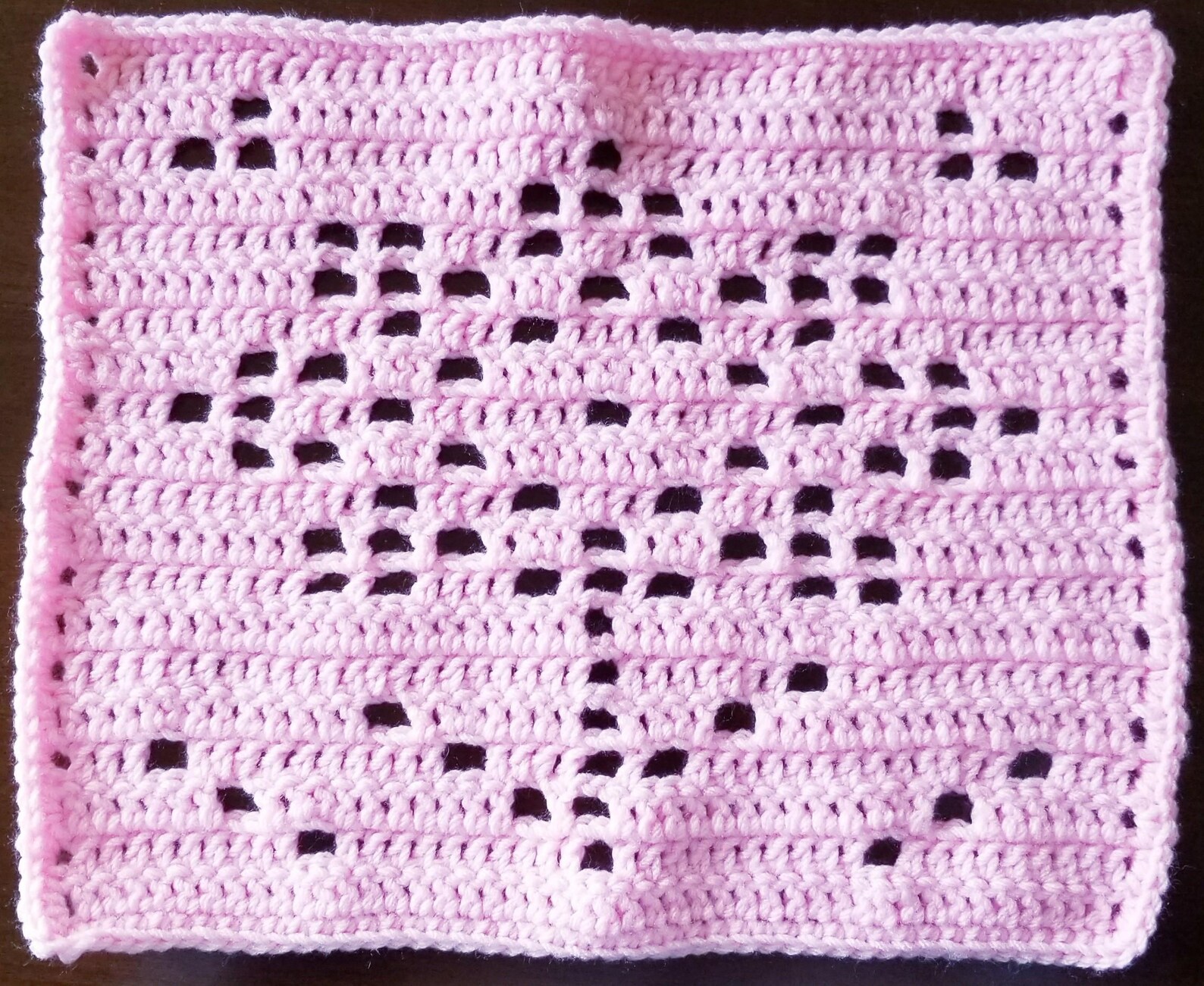 CROCHET PATTERN: "pansy" Filet Crochet Square - Etsy
