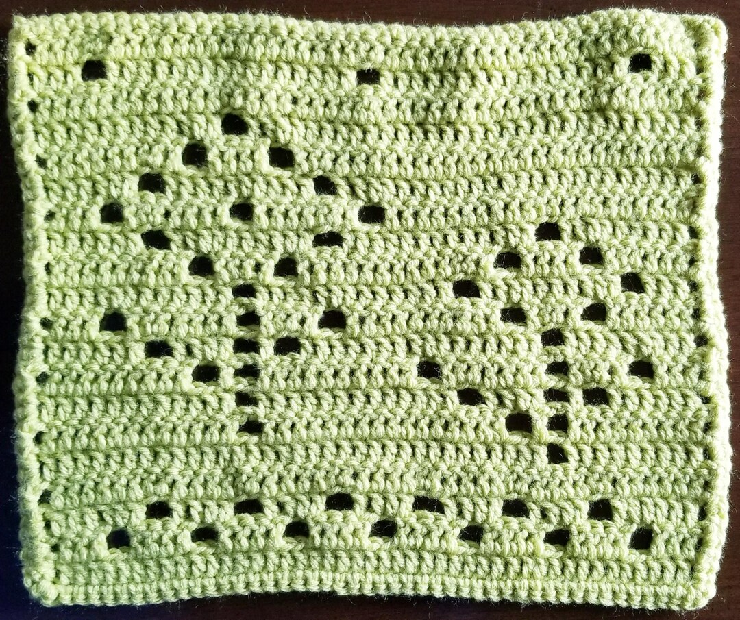 CROCHET PATTERN: "daisy" Filet Crochet Square - Etsy