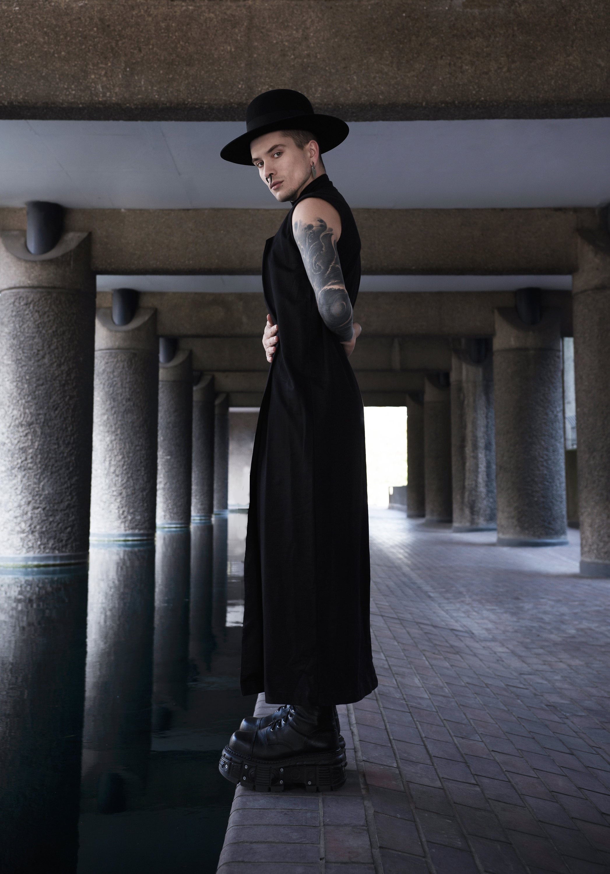 Avant Garde Dark Fashion Robe - Gothic Androgynous Long Shirt ...