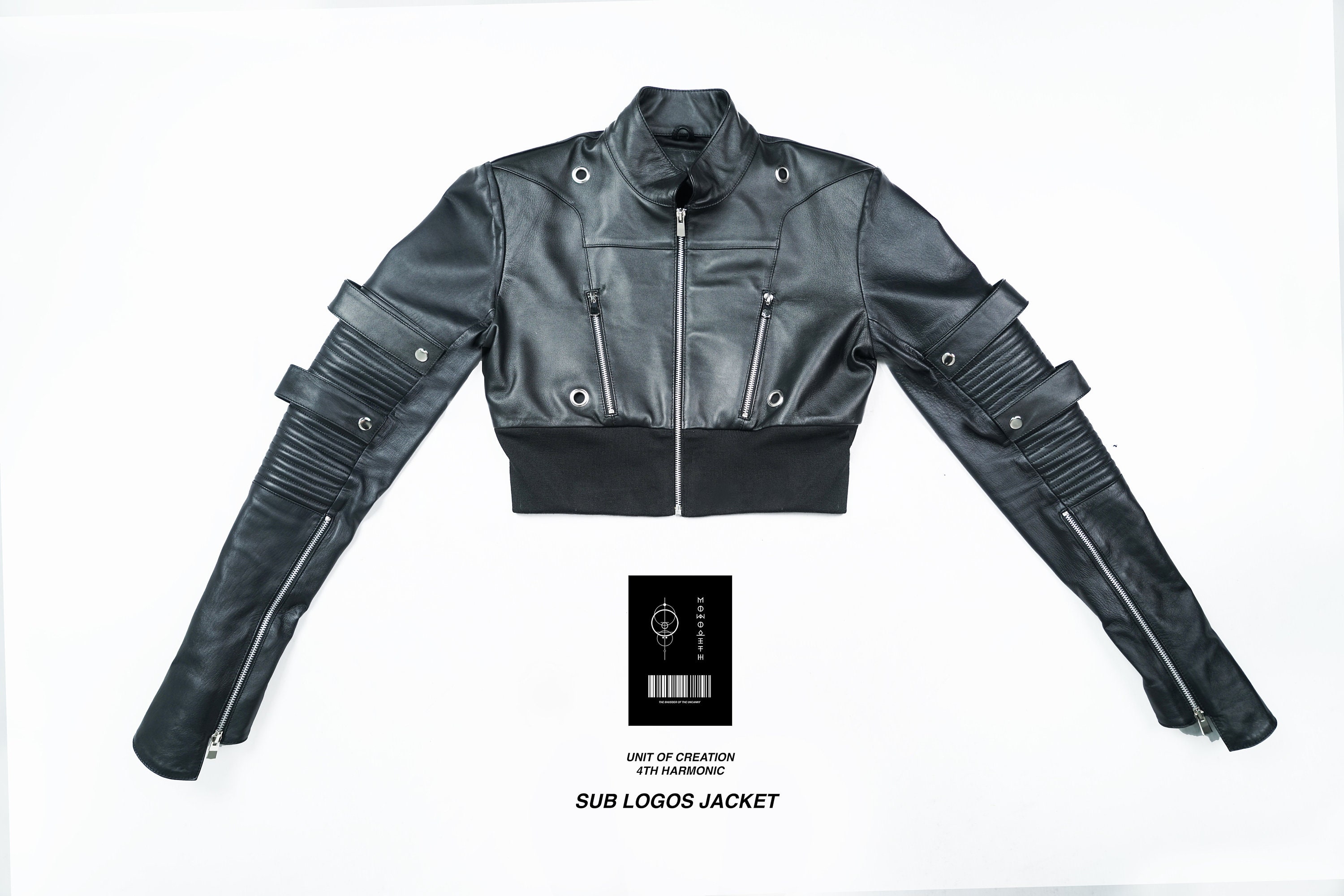 Cropped Leather Jacket Avant Garde Goth Chic Coat With - Etsy Israel