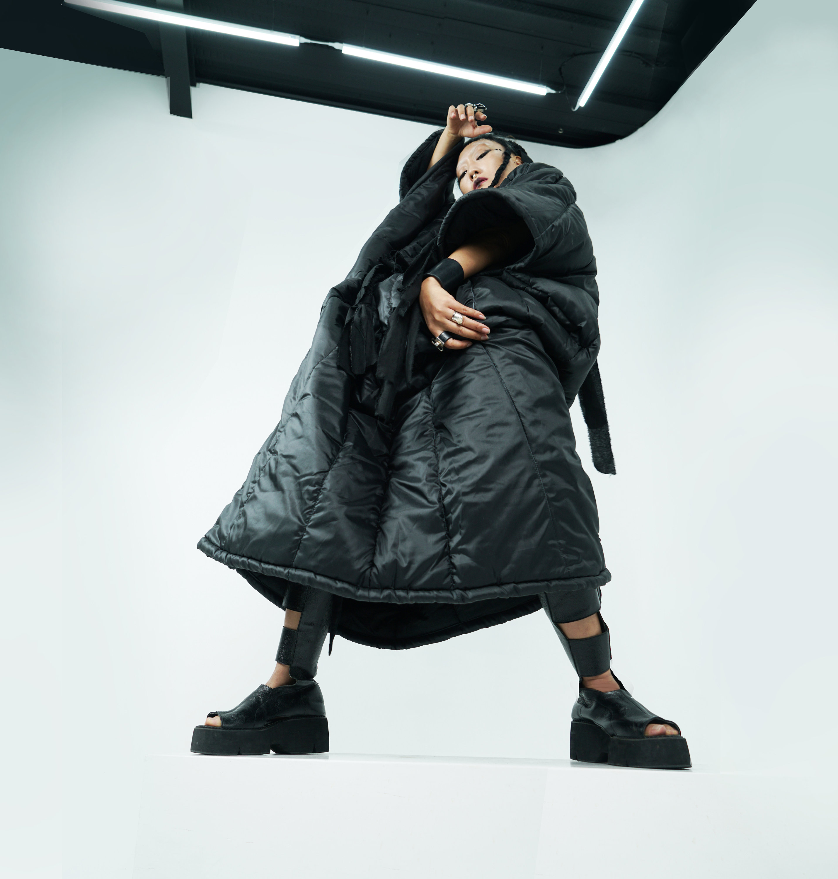 Pod Onesie Oversized Puffer Jacket Winter Coat Padded Kimono Unisex ...