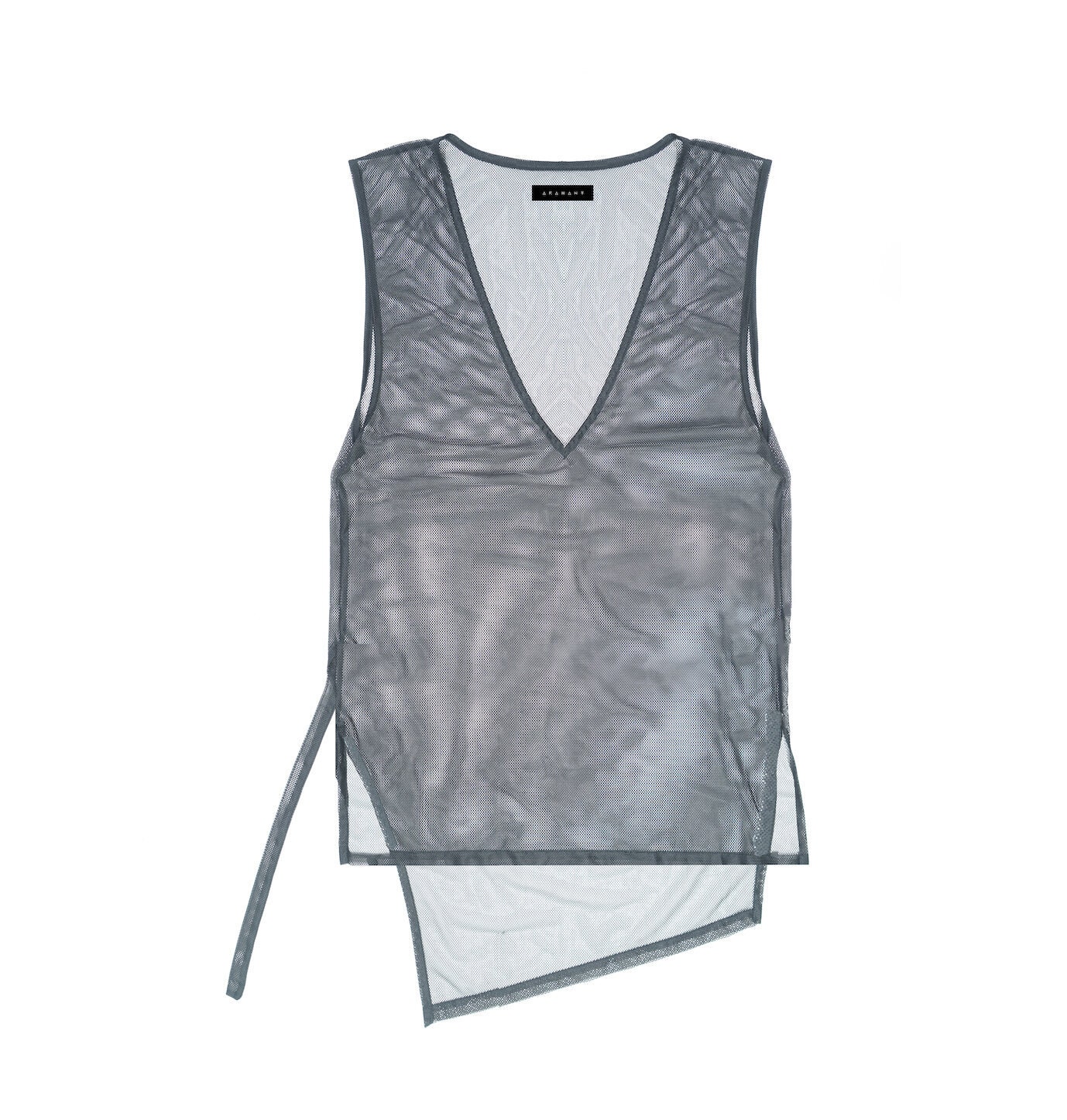 Dark Fashion Mesh Fabric Tank Top - Avant Garde Oversize Singlet ...