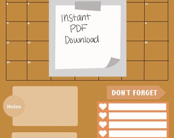 September 2024 Calendar Fall Mix Instant Download - Etsy